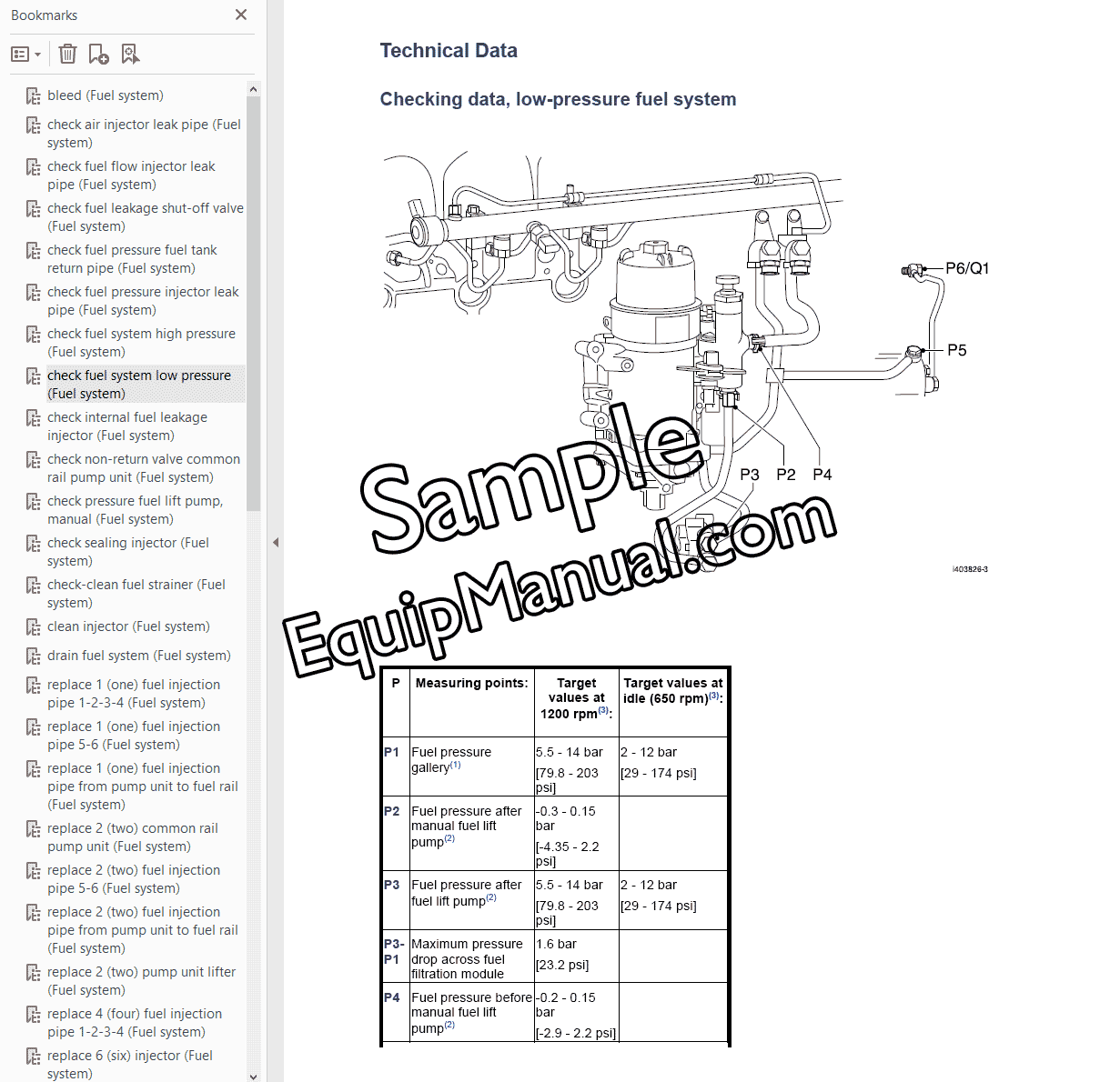 2013-2016 Paccar MX13 EPA13 Fuel System Service Manual PDF